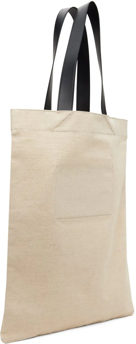 Jil Sander Large Book Tote In 280 - Natural - 75% Off